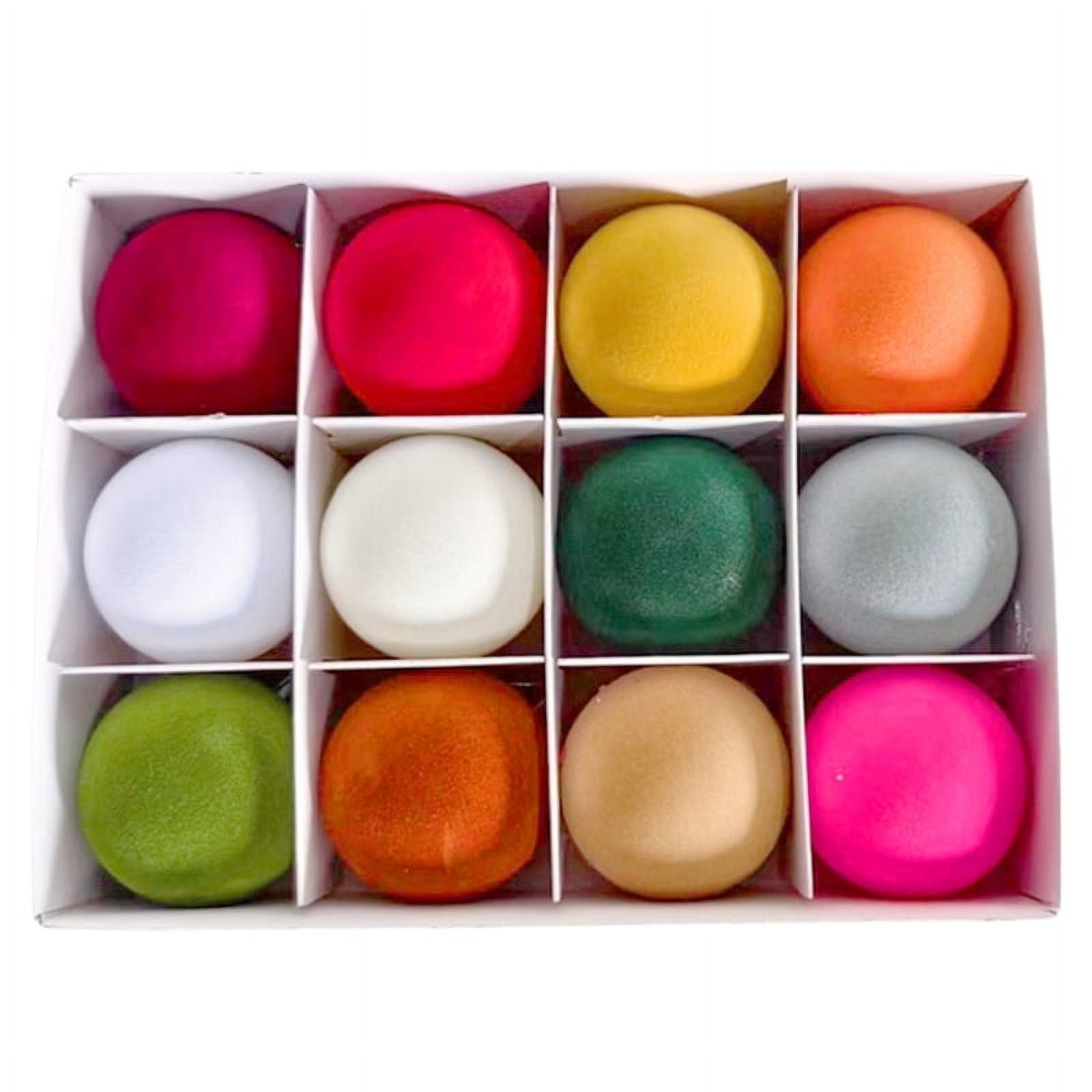 12pcs Colorful Flocking Christmas Balls 6CM Various Color Christmas ...
