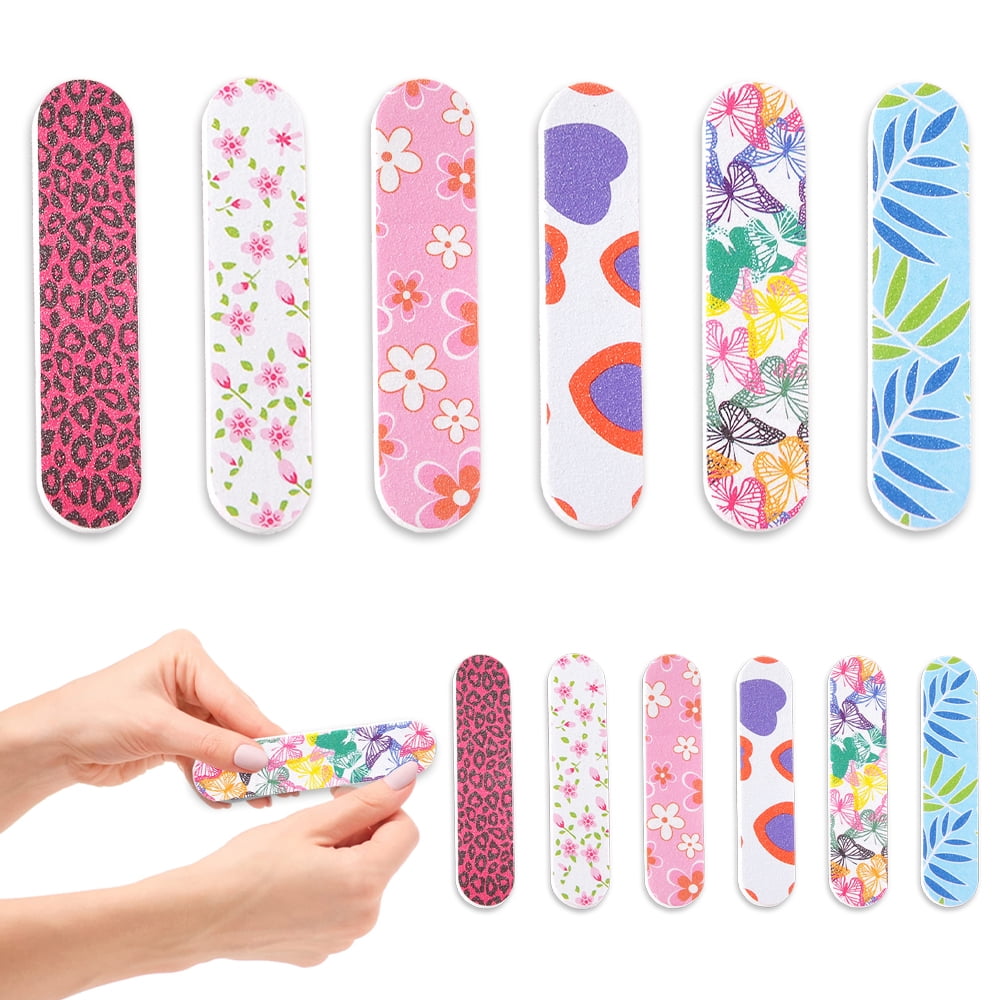 12pcs Colorful Girl Mini Emery Board Nail Files - Walmart.com
