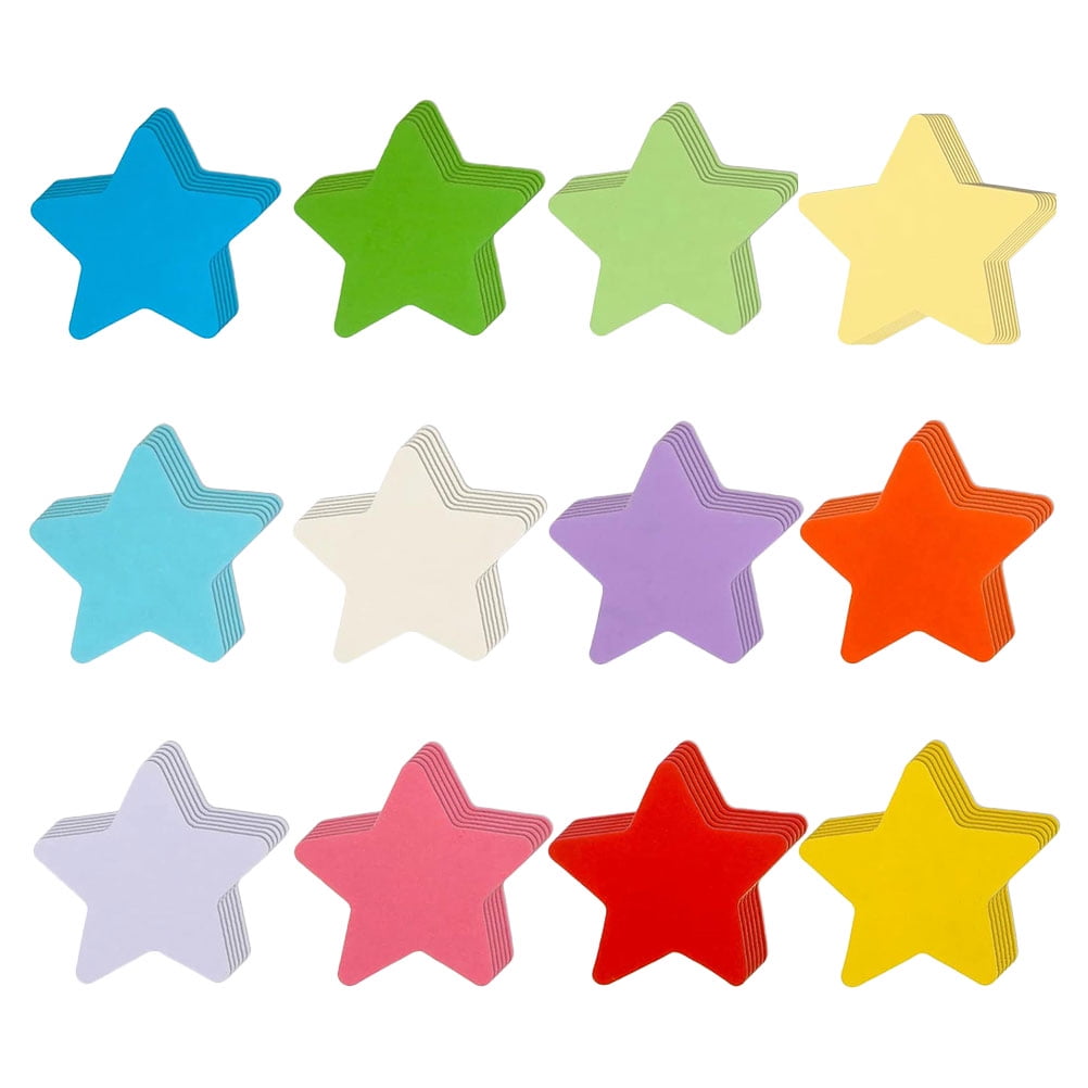 ibasenice Assorted Color Card Paper Star Cutouts for Craft Decor with ...