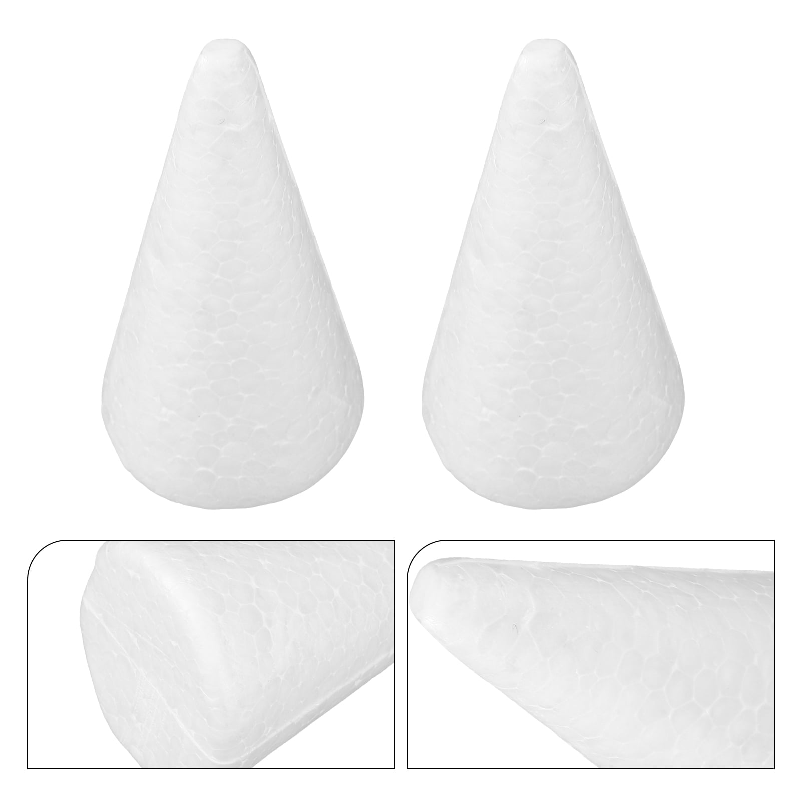 12pcs Cones Cone Polystyrene Shapes Crafts Floral Balls Flower ...
