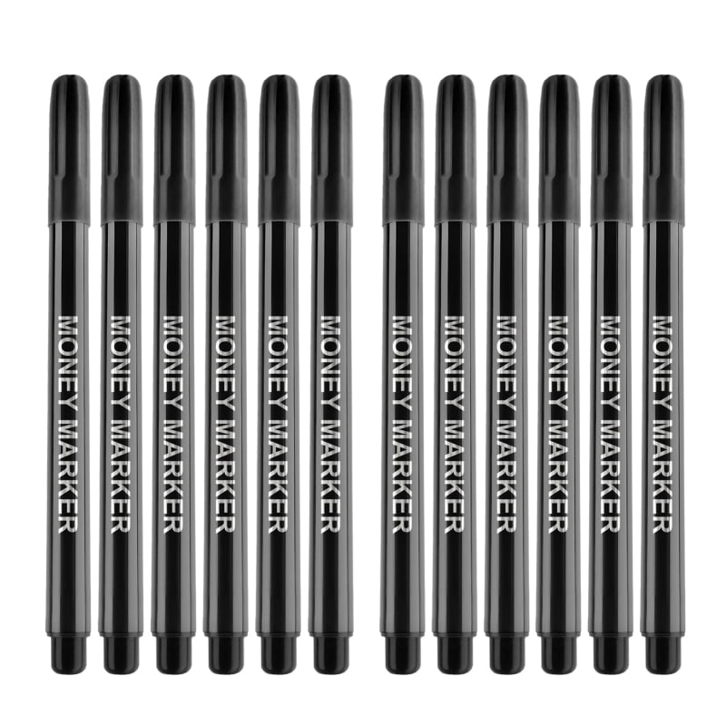 12pcs Counterfeit Pen Fake Money Detector Markers for EURO USD RMB and ...