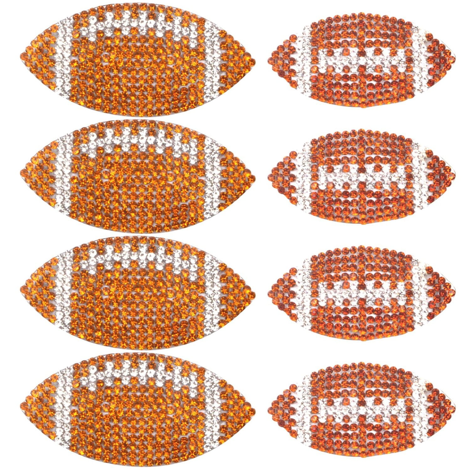 12pcs Crystal Rhinestones Rugby Football Iron on Heat Transfer Patch ...