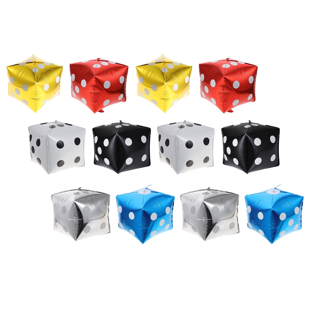 12pcs Cube Dice Balloon Inflatable Dice Theme Party Decor Wall Decor ...