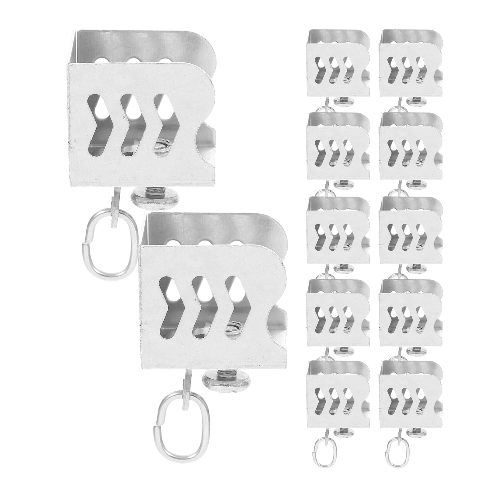 12pcs Curtain Track Finials Bracket Replacement Windows Wall Rack ...