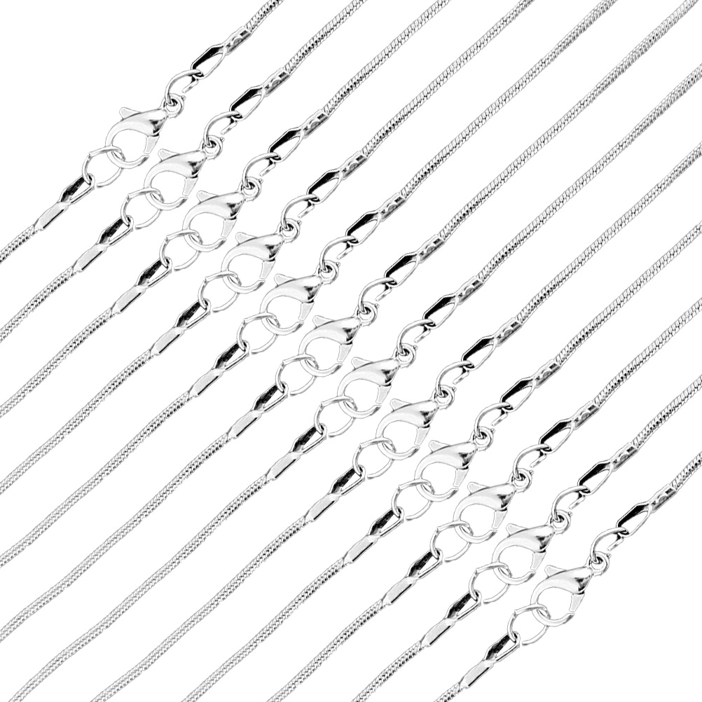 12pcs DIY Necklace Chain Snake Bone Chain DIY Necklace Jewelry Copper ...