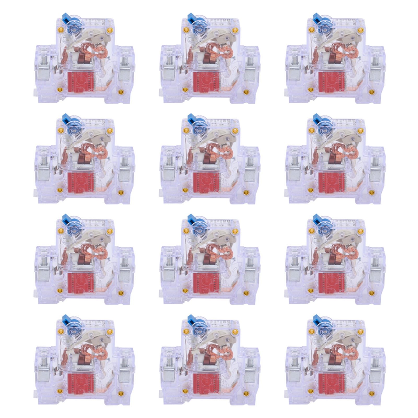 12pcs DZ47‑63 1P 6‑63A Transparent Circuit Breaker, 16A Air Switch for ...