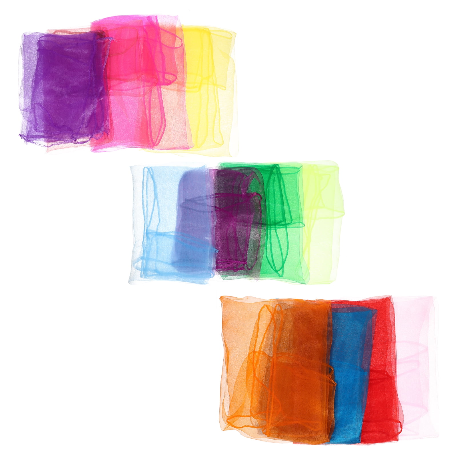 12pcs Dance Scarves Multi-color Square Scarves Children Kids Juggling ...