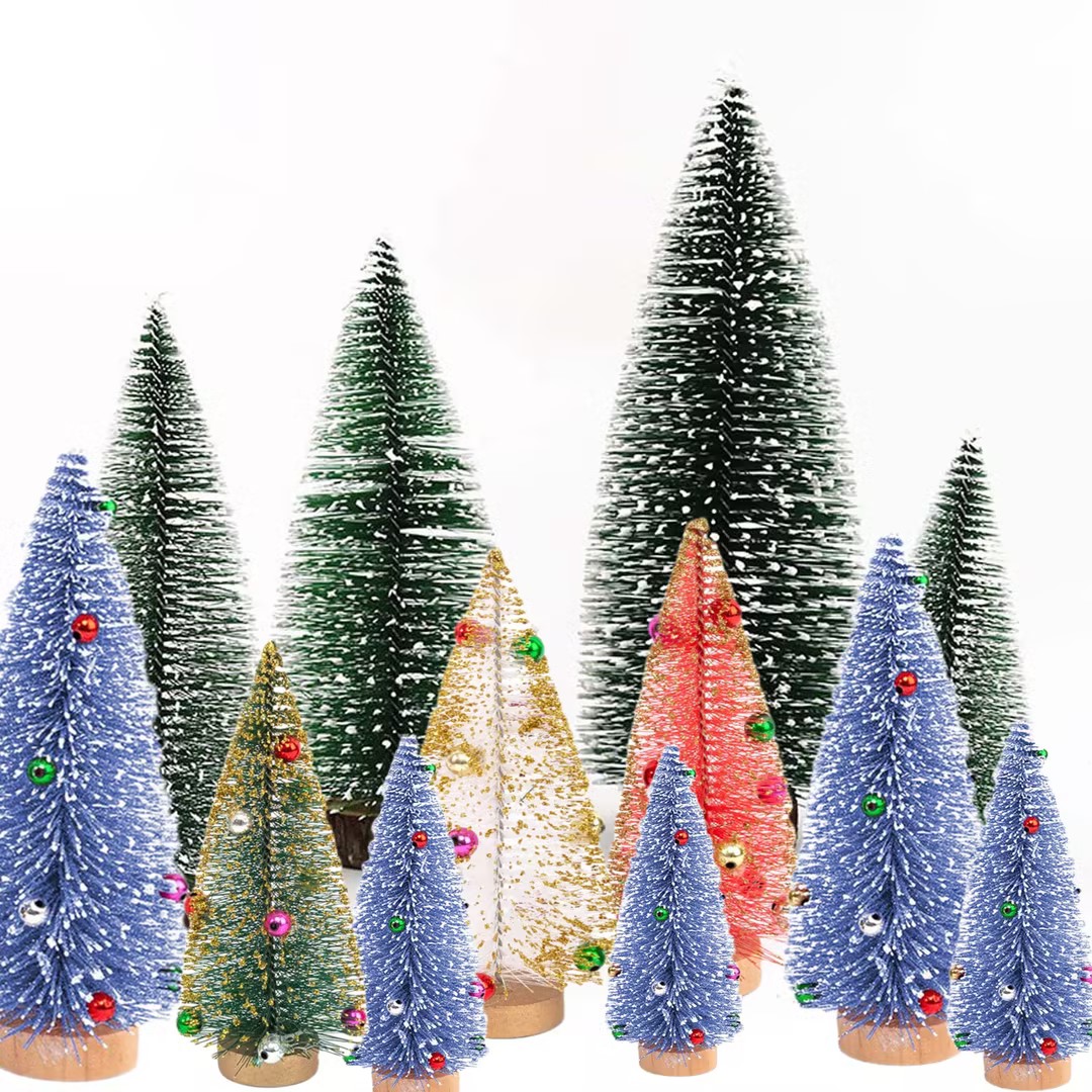12pcs Desktop Miniature Pine Tree Tabletop Christmas Tree Small Pine ...