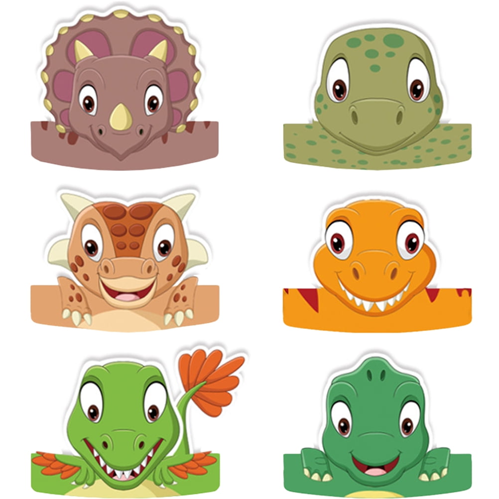 12pcs Dinosaur Party Hats Birthday Party Hats Decorative Paper Hats ...