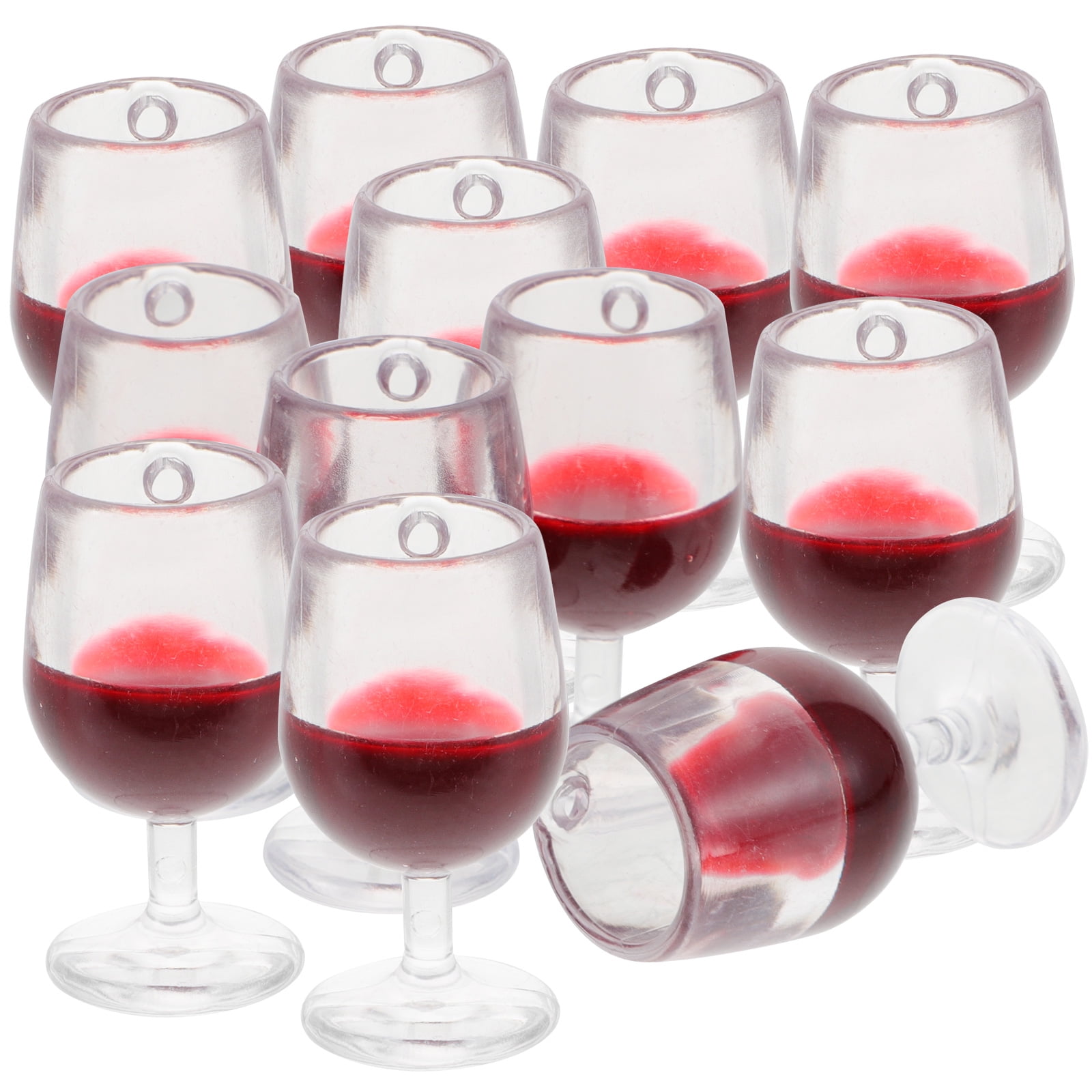 12pcs Doll Red Wine Goblet Miniature Wine Glasses Wine Cup Mini House ...