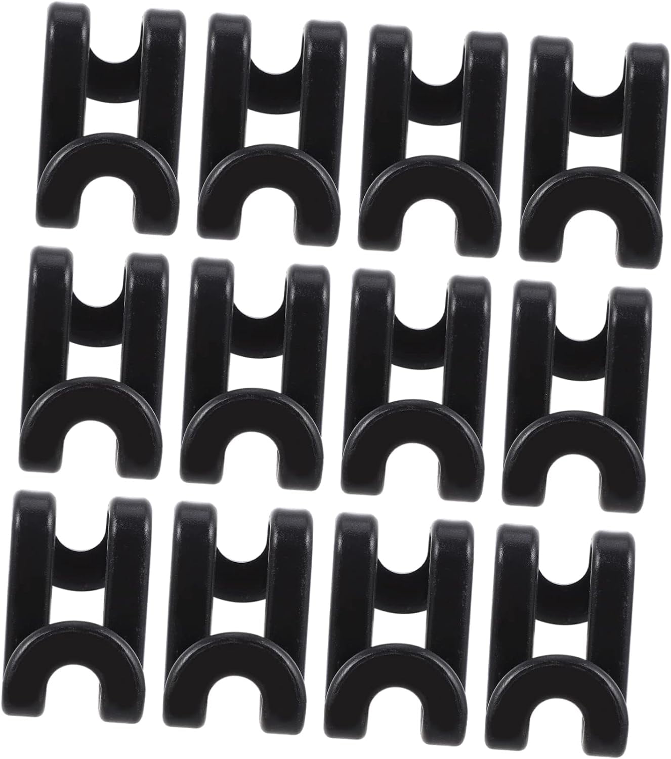 12pcs Double S-Shaped Hook Plastic Clothes Hangers Closet Hangers for ...