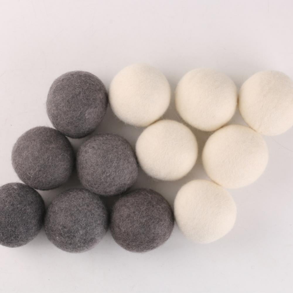 12PCS Wool Dryer Balls - Natural Fabric Softener, Reusable, Reduces ...