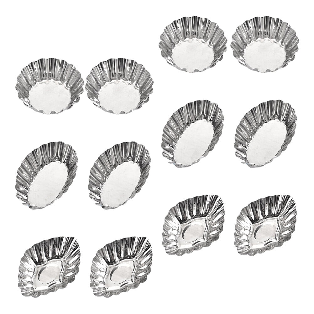 ONAPARTER 12pcs Egg Molds Stainless Steel Nonstick Cupcake Mold ...