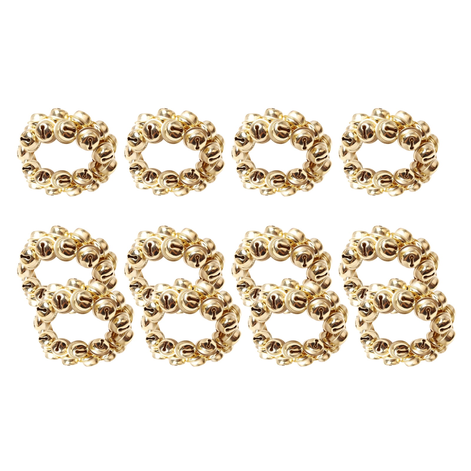 12pcs Elegant Napkin Holder Decorative Christmas Bells Napkin Rings for ...