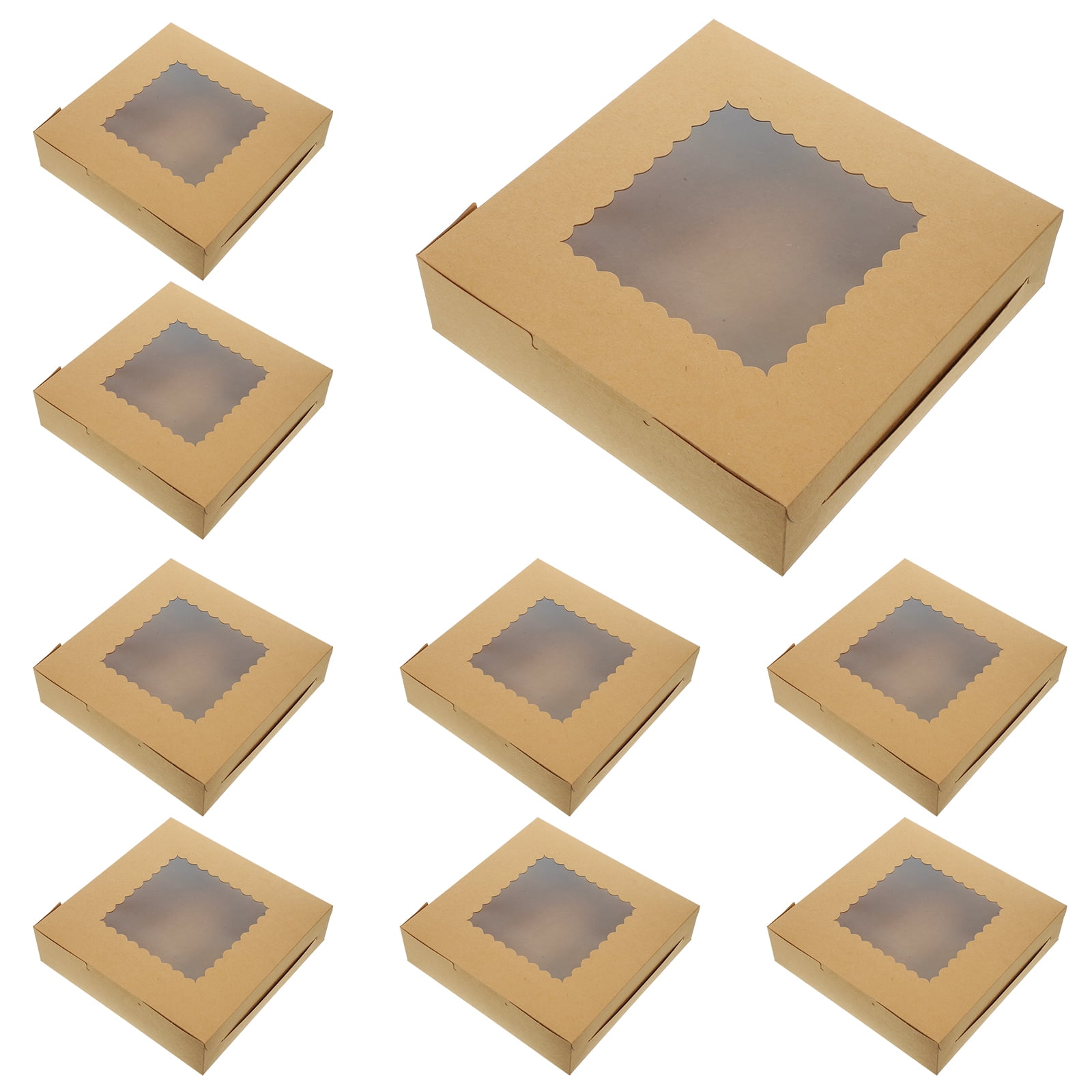 12pcs Empty Pie Window Boxes Party Cupcake Boxes Packing Boxes Cookie ...
