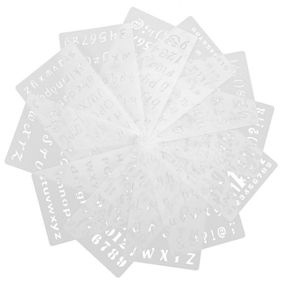 12pcs English Letter Stencils Number Templates Alphabet Stencils Symbol ...