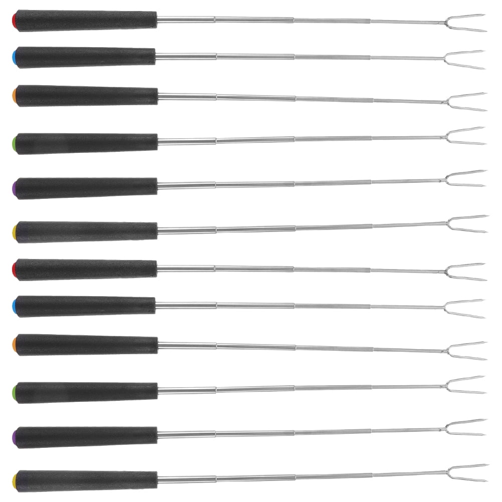 12pcs Extendable Long Smores Sticks Hot Dog Sticks For Campfire ...