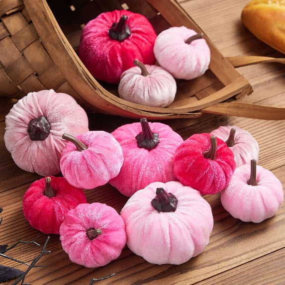 12pcs Fall Pumpkins Decor Set,Artificial Mini Pumpkins for Decorating ...