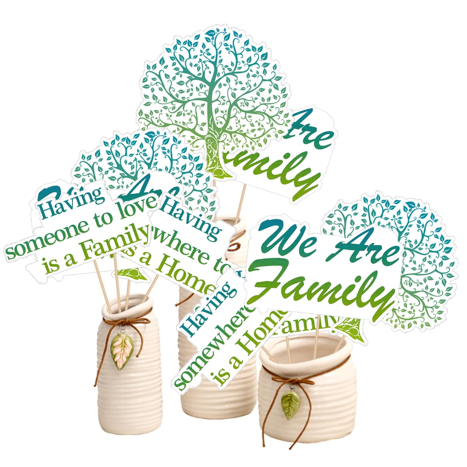 12pcs Family Reunion Centerpiece Sticks Family Tree Photo Booth Props ...
