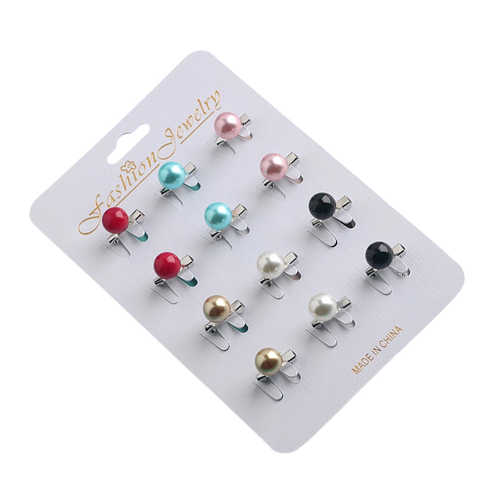 12pcs Faux Pearls Shaped Safety Pins for Hijab Headscarves Lightweight ...