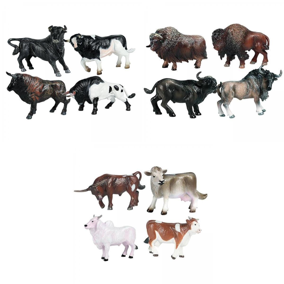 Walmart 12pcs Farm Animal Miniature Figures - Simulated Bull Cow ...