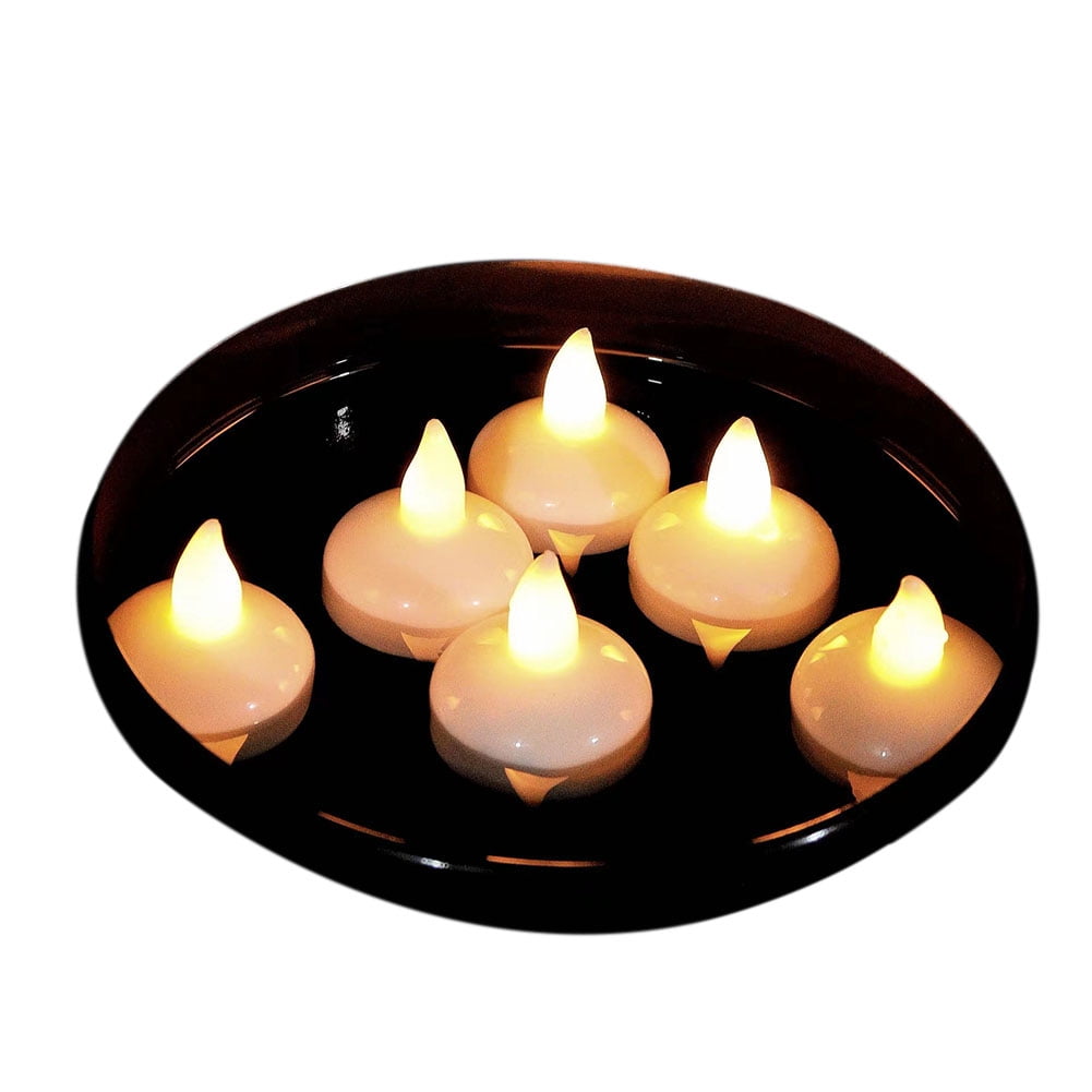 12pcs Flameless Floating Candles, 100+ Hour Battery Operated LED ...