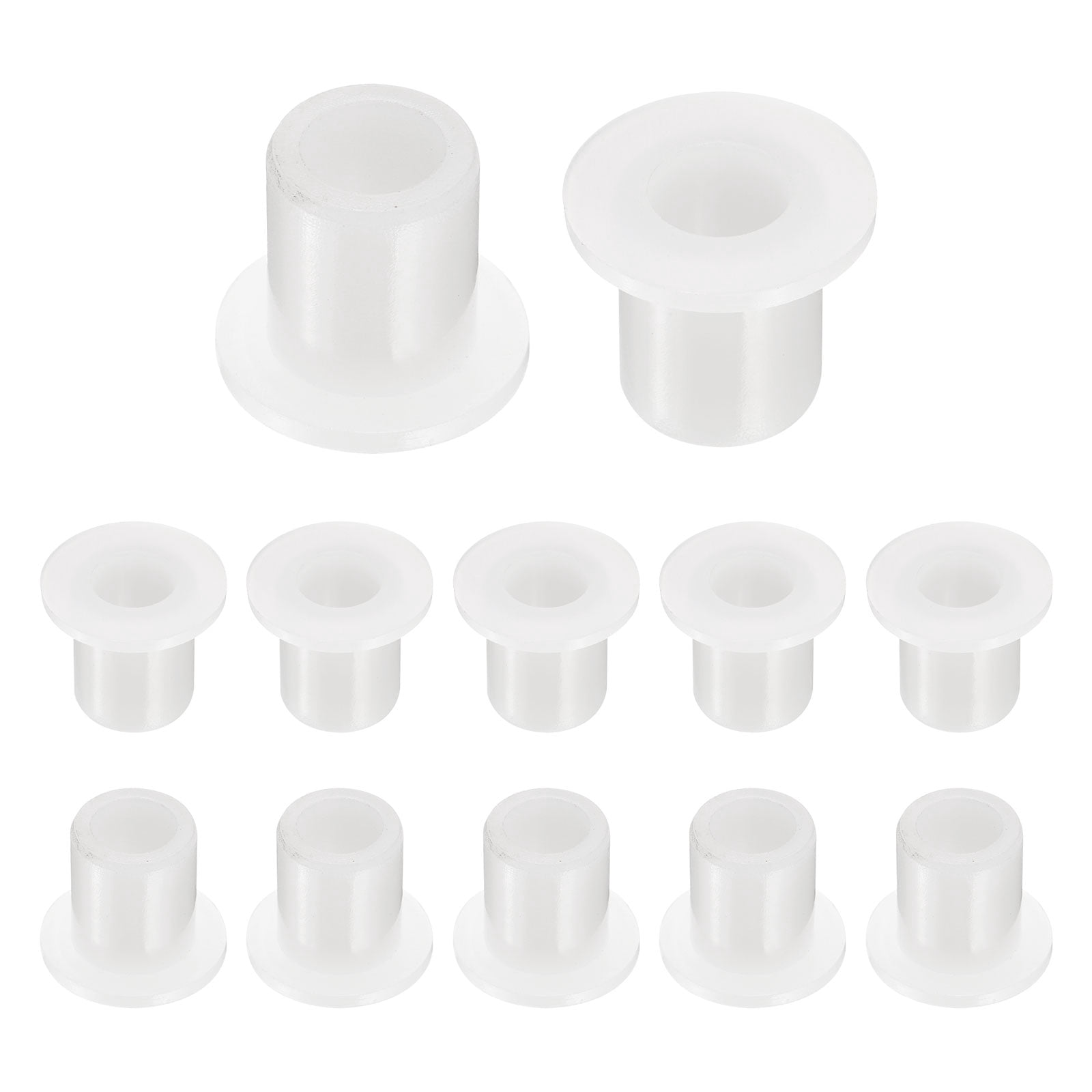 12pcs Flanged Sleeve Bearings Plastic Bushings ID 10.7mm x OD 16mm x ...