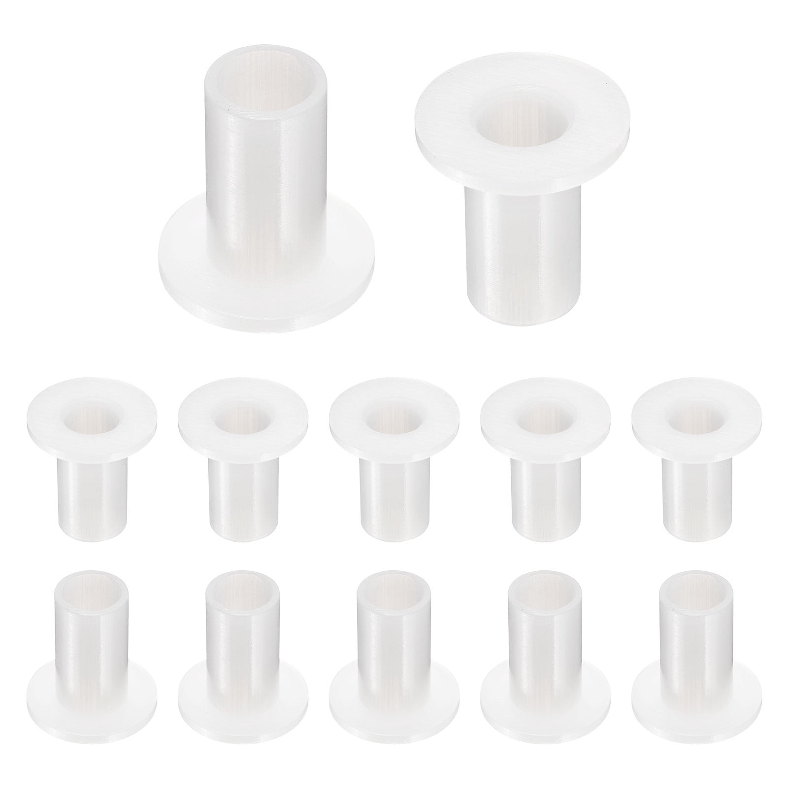12pcs Flanged Sleeve Bearings Plastic Bushings ID 10mm x OD 13.1mm x ...