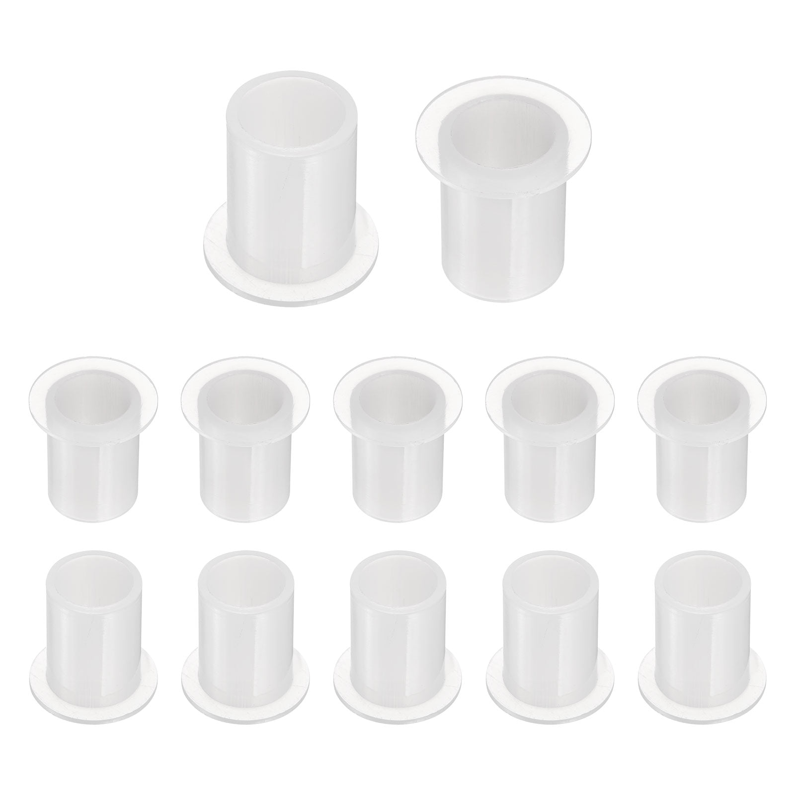 12pcs Flanged Sleeve Bearings Plastic Bushings ID 13mm x OD 16.1mm x Length 22.1mm Nylon ...