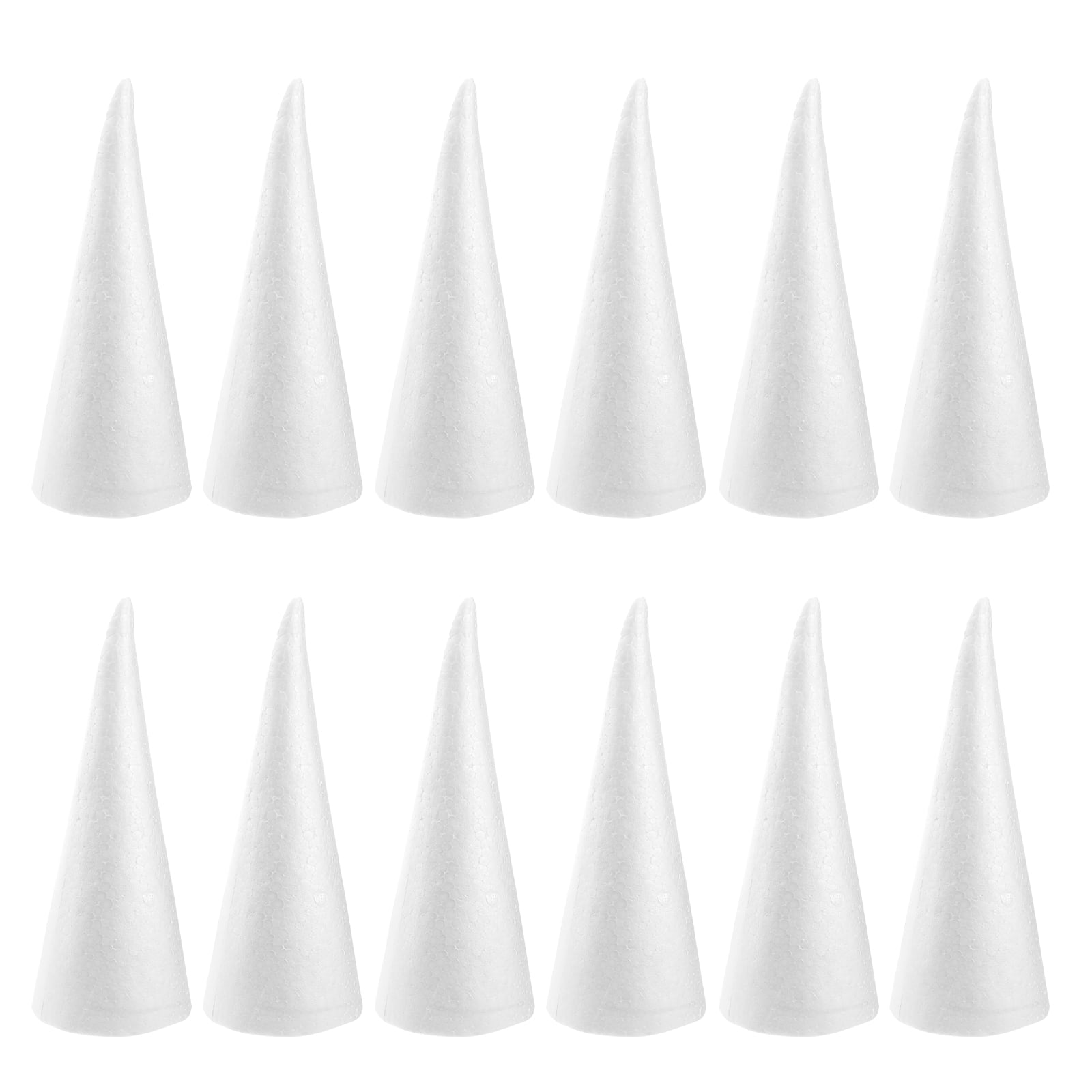 12pcs Foam Cones For Crafts Polystyrene Cone Shapes DIY Christmas Trees ...