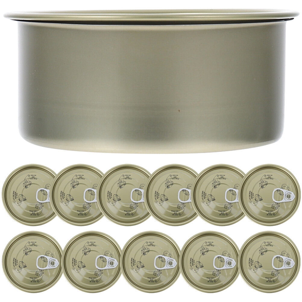 12pcs Food-grade Meat Tin Good Seal Candy Cookie Can Empty Food Tin ...