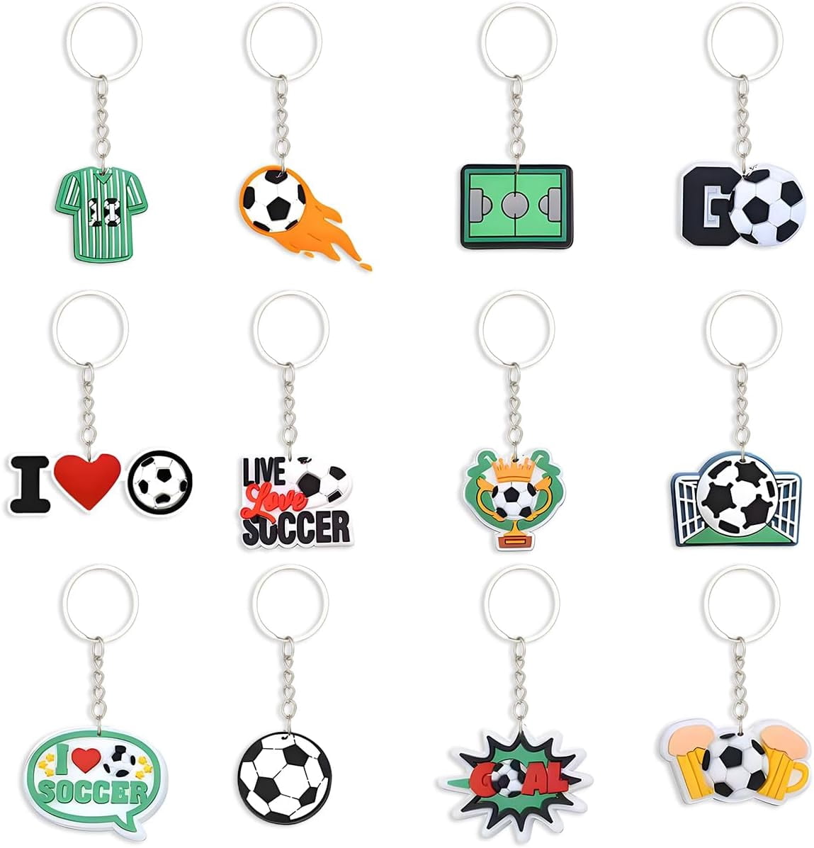 12pcs Football Party Supplies, Soccer Keychains Party Favors Boys Girls ...