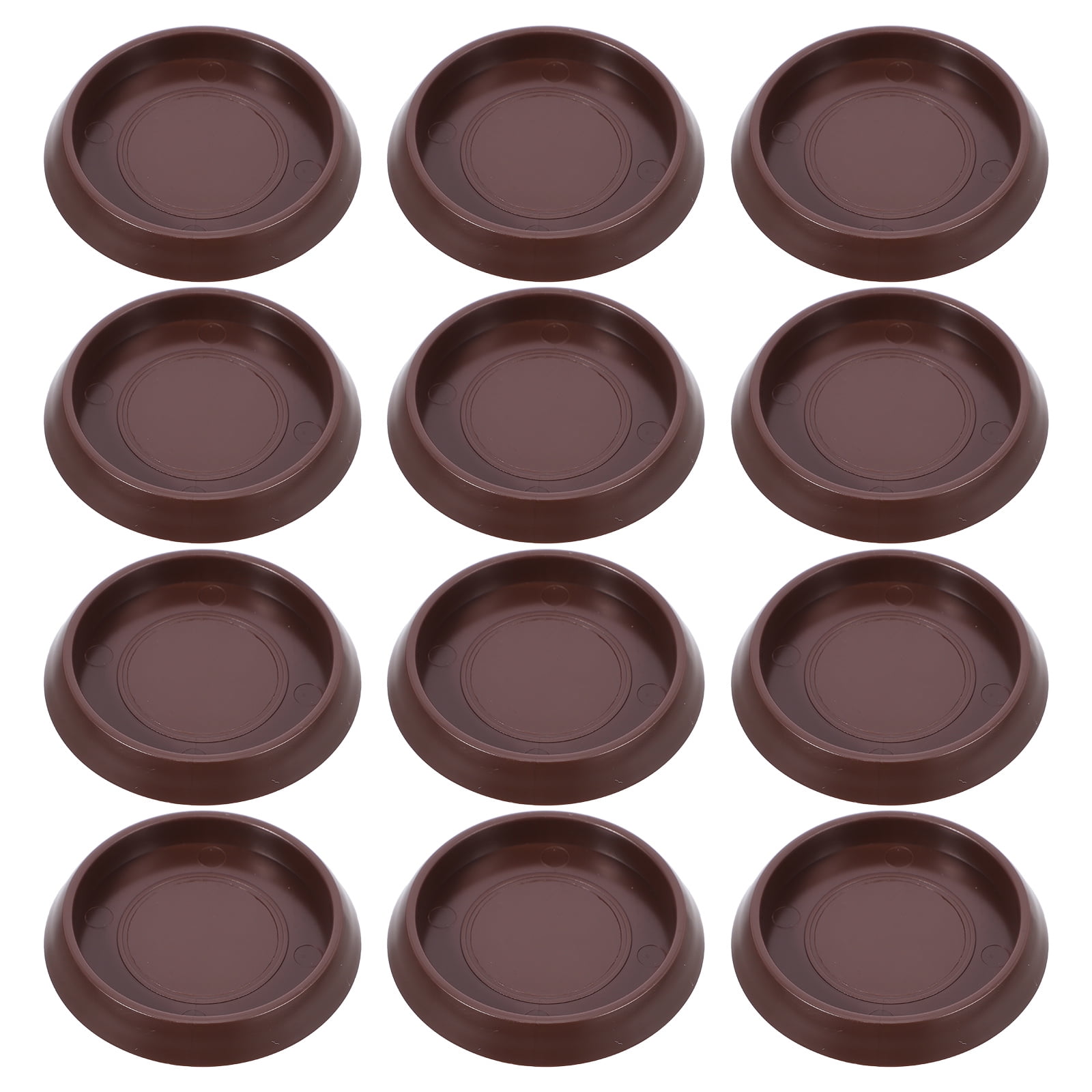 12pcs Furniture Caster Cups Rubber Anti-Slip Wheel Grippers Round Floor ...