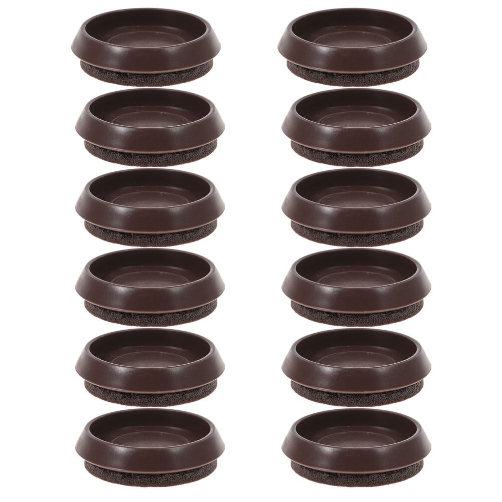 12pcs Furniture Coaster Chair Wheel Stoppers Felt Caster Cups Furniture ...