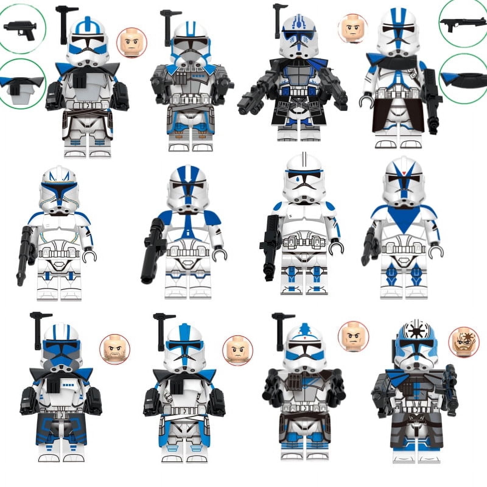 12pcs Galactic 501st Legion Clone Troopers Minifigure Set – Star Battle ...