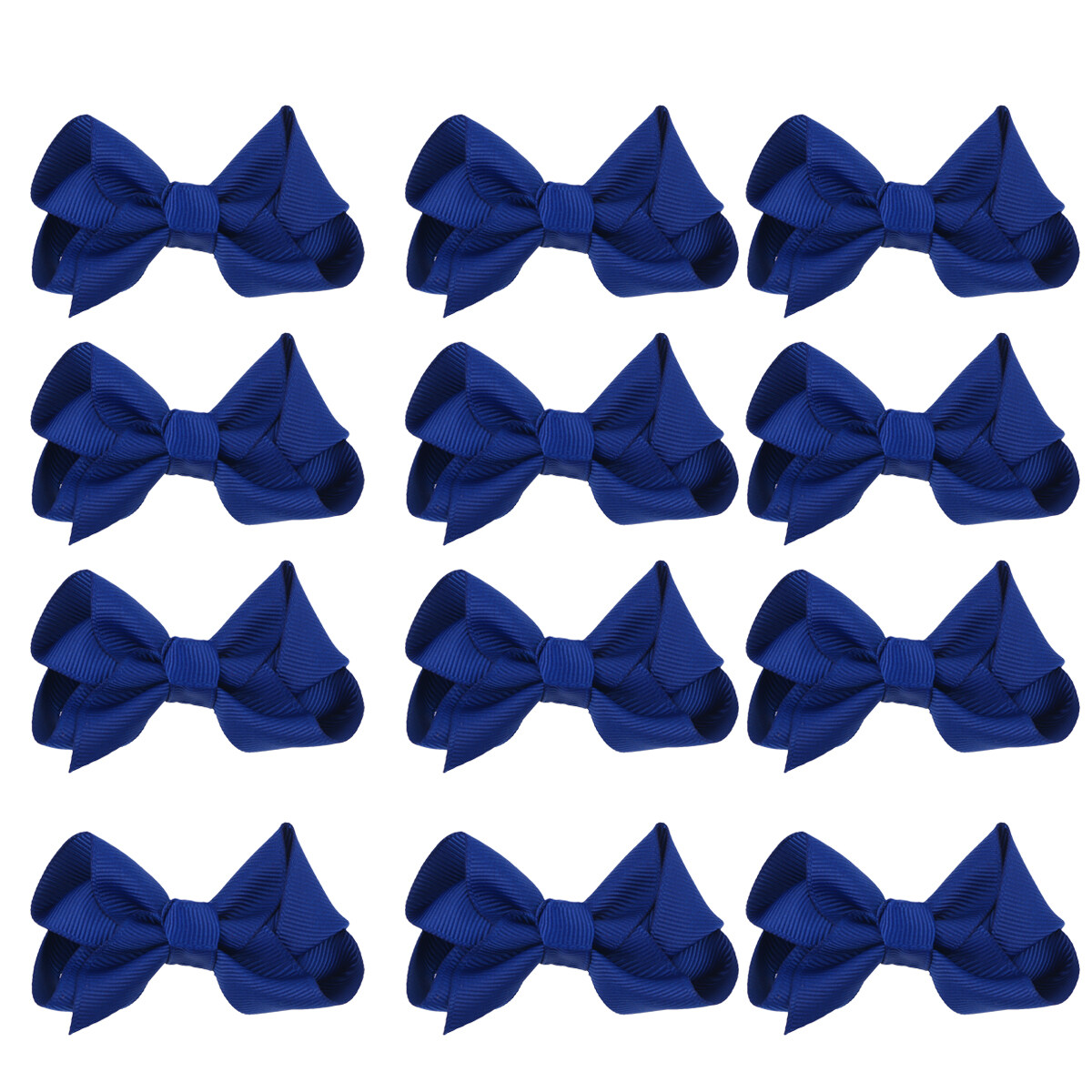 12pcs Girls Small Hair Bows Grosgrain Ribbon Boutique Bows Clip Bow Tie ...