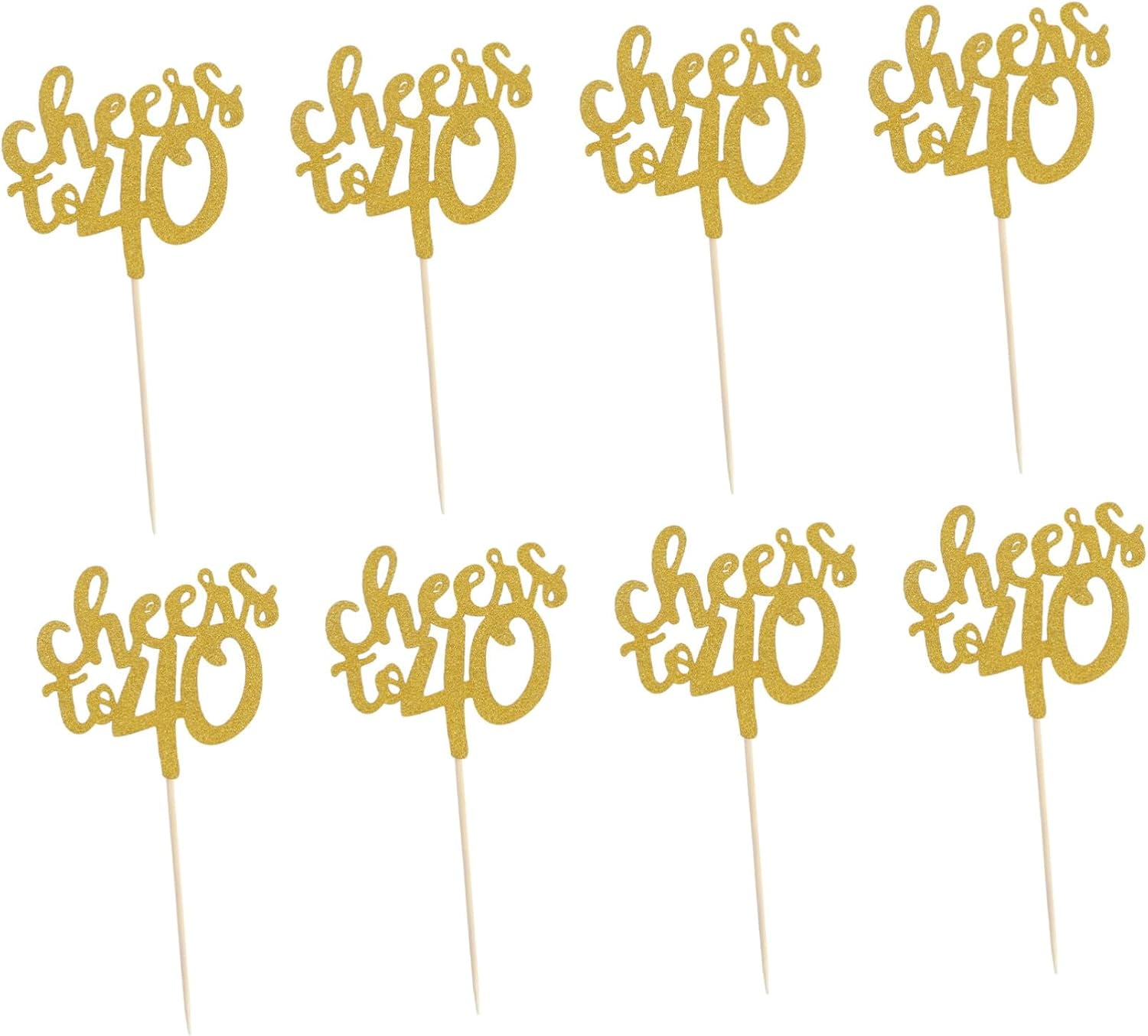 12pcs Glitter Letter Cake Toppers Birthday Cupcake Picks Stylish Party ...