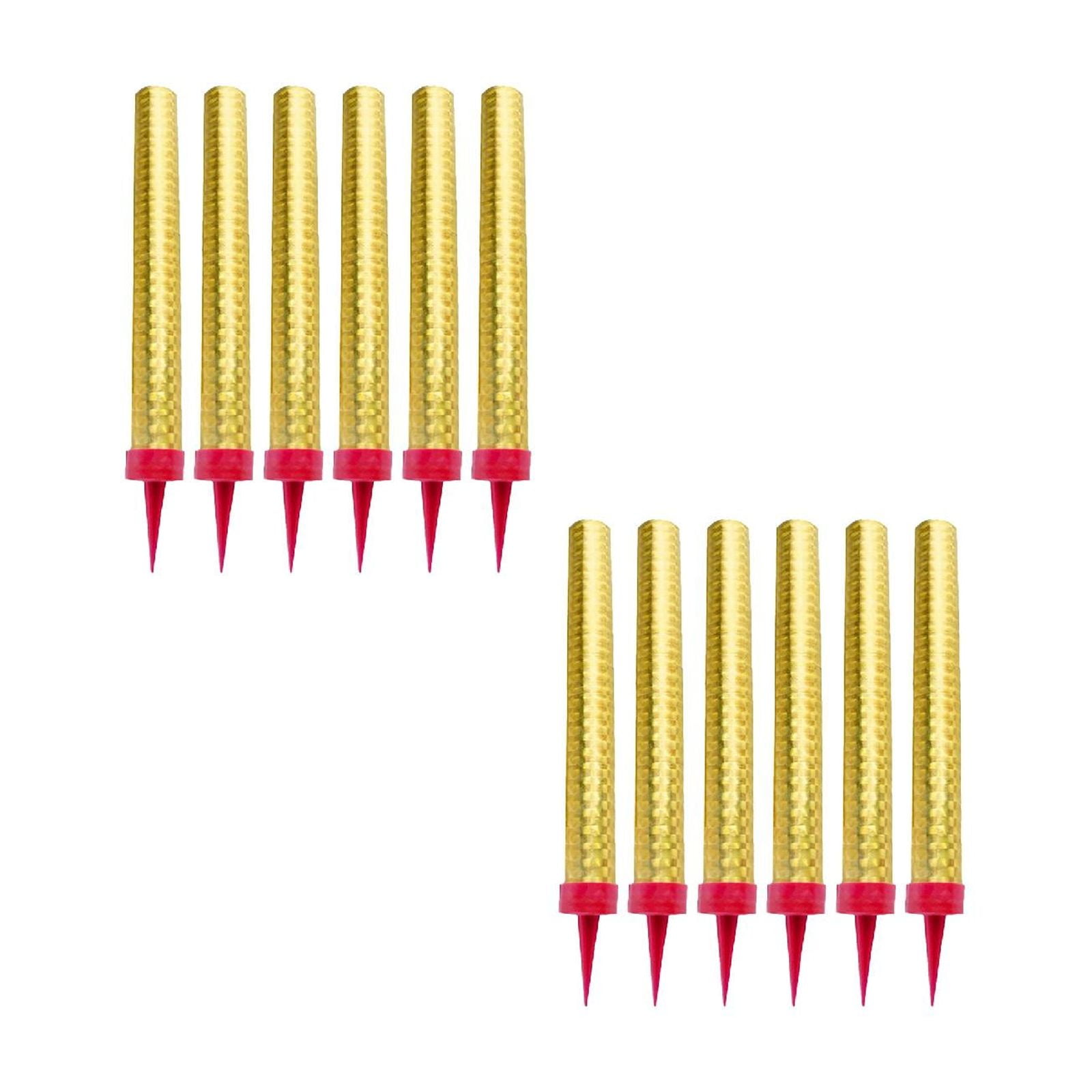 12pcs Golden Birthday Cake Firework Candles Birthday Party Firework ...