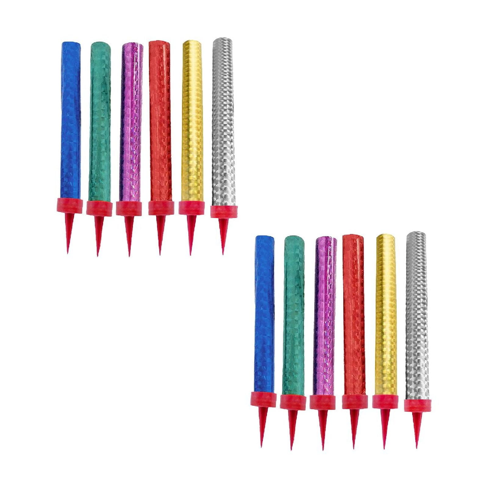 12pcs Golden Birthday Cake Firework Candles Birthday Party Firework ...