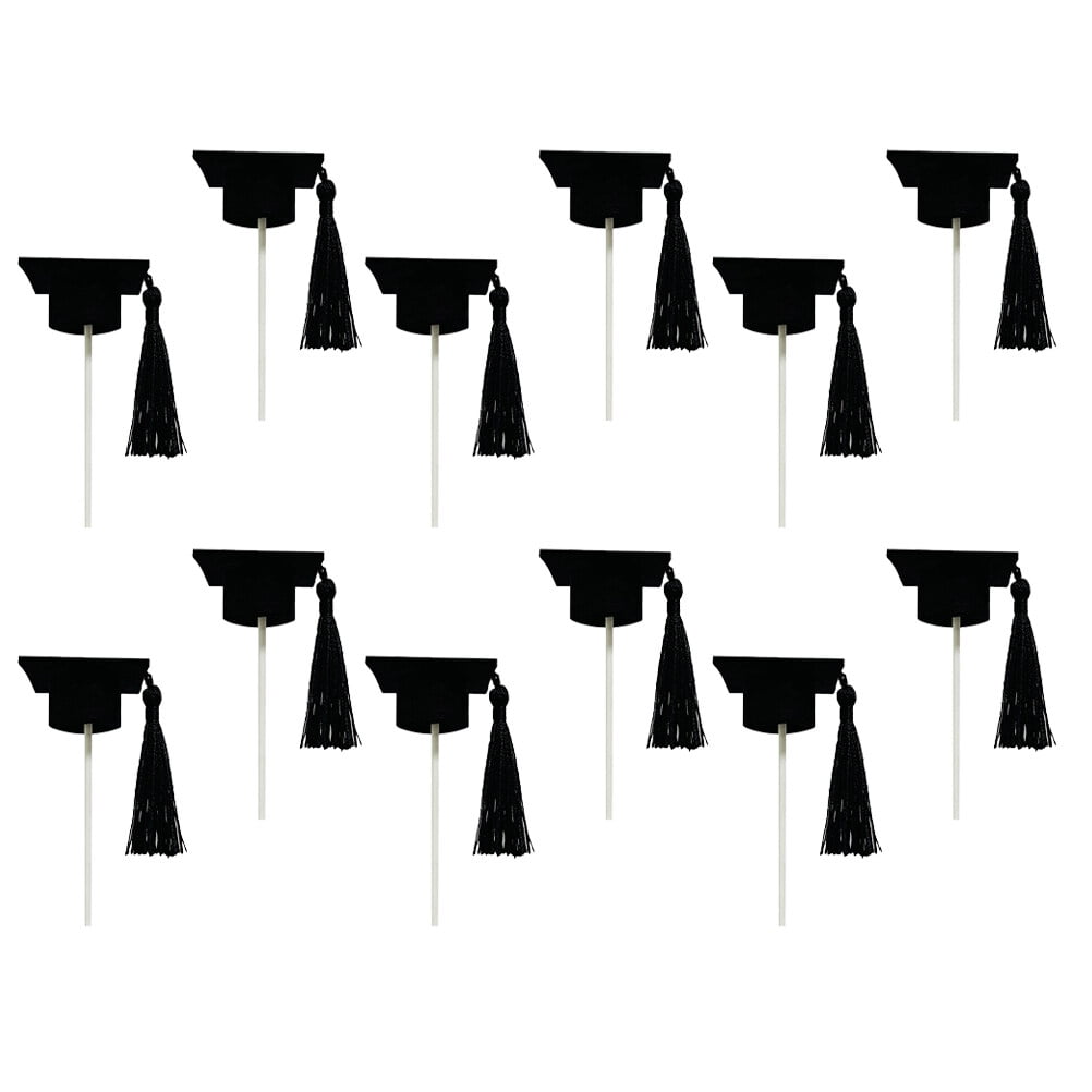 Raindrops 12pcs Graduation Hat Cake Topper Decoration Graduation Hat ...