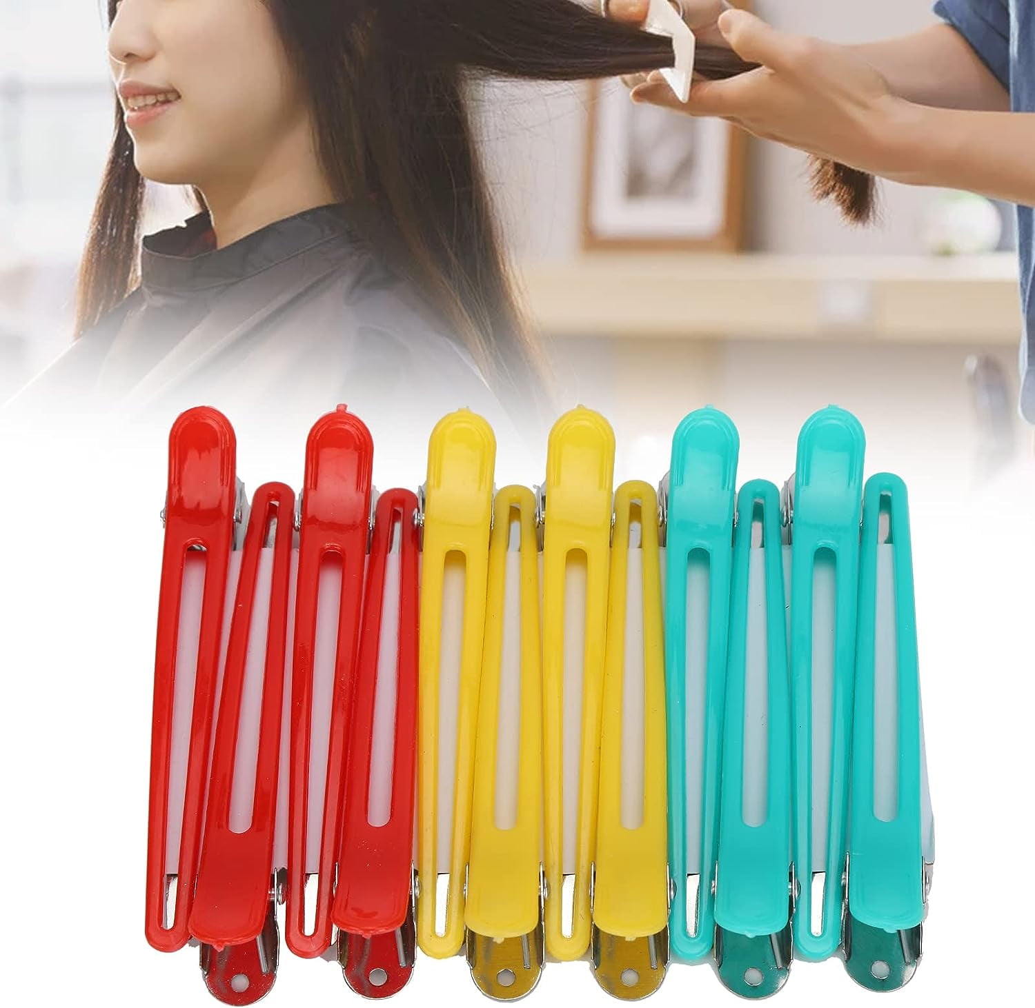 12pcs Hair Clips for Styling Sectioning, Non-slip Dividing Duckbill ...