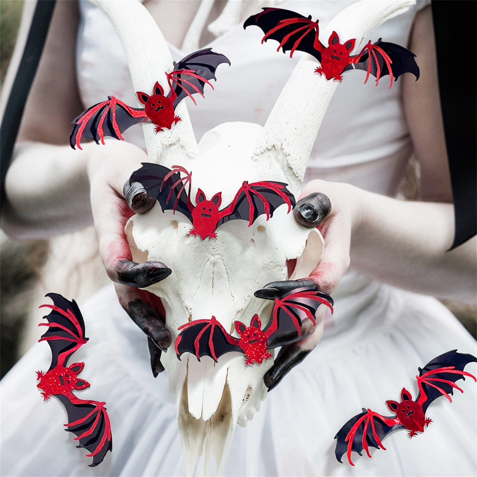 12pcs Halloween Bats Decorations Outdoor Indoor, Halloween Party ...