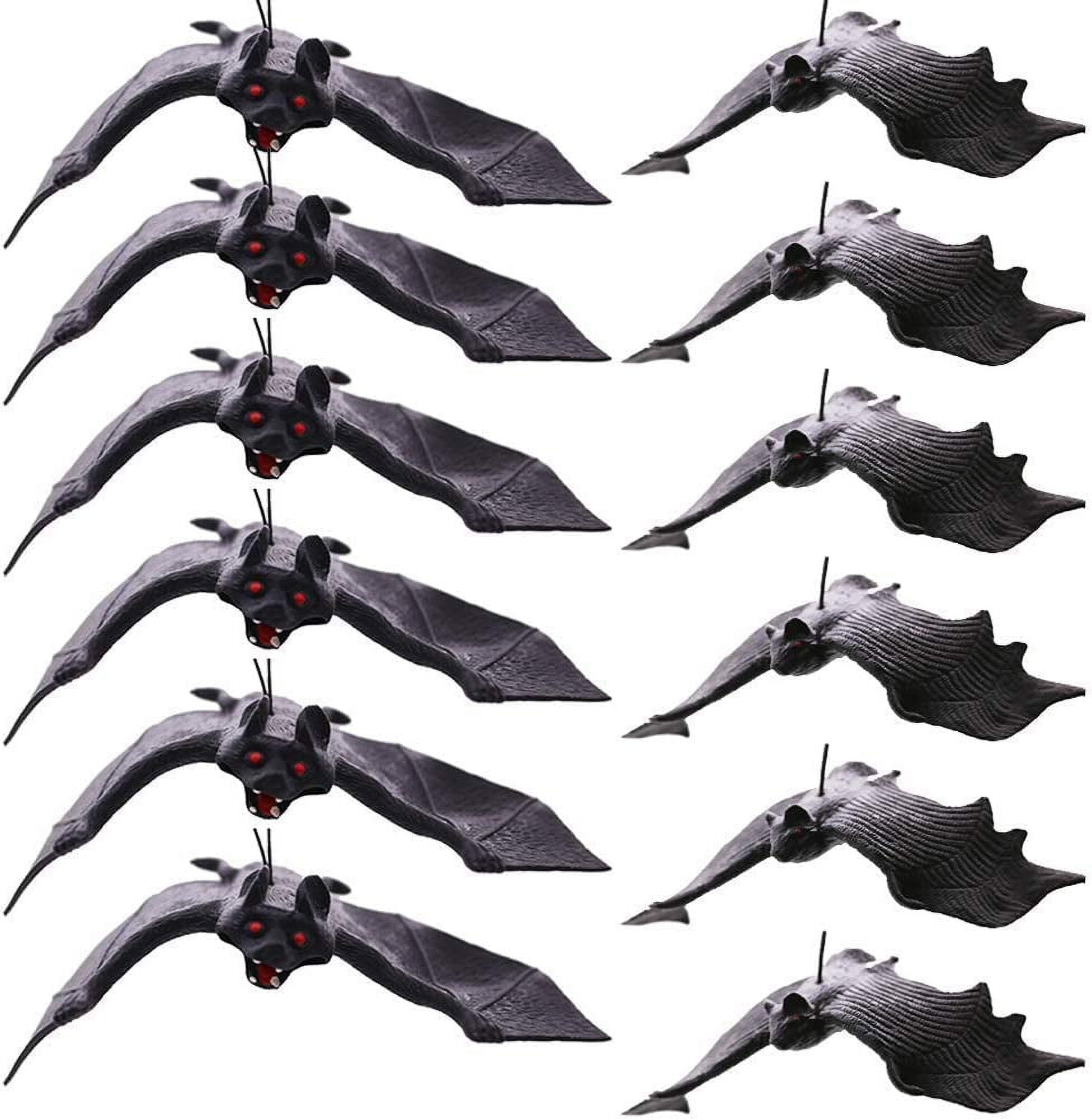 12pcs Halloween Hanging Fake Bats, Halloween Decorations Rubber Vampire ...