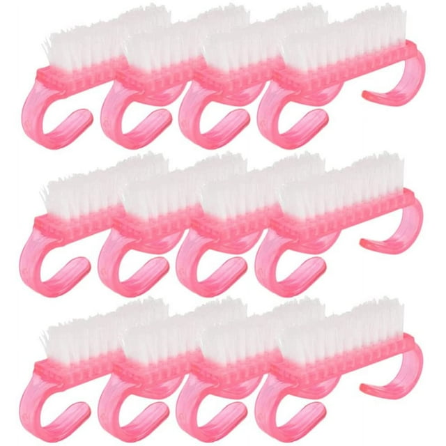 12pcs Handle Grip Nail Brush Fingernail Scrub Cleaning Brush Nail Art ...