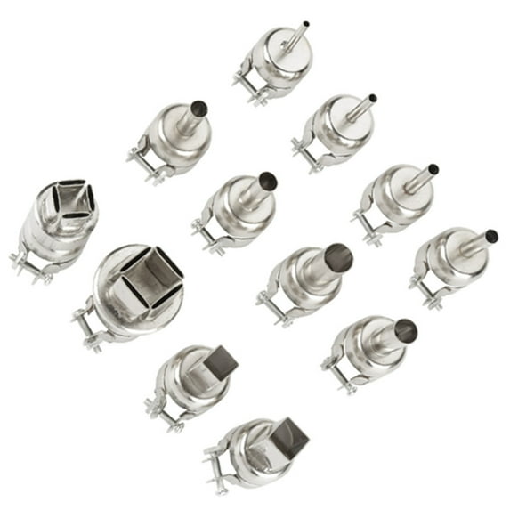 12pcs Heat Gun Nozzles Kit For 850 Hot Air Soldering Station Repair ...