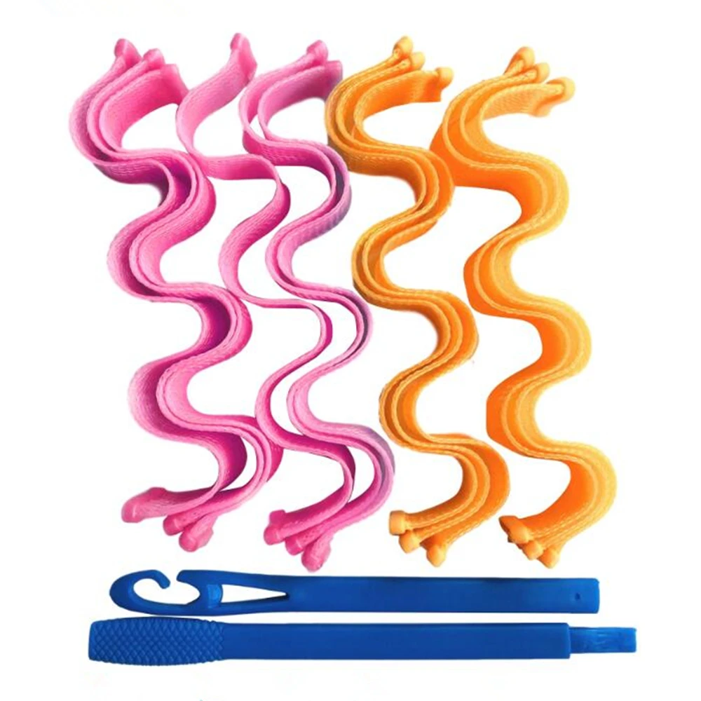 12pcs Heatless Hair Curler No Heat Hair Rollers Soft Curls Curling Rod ...