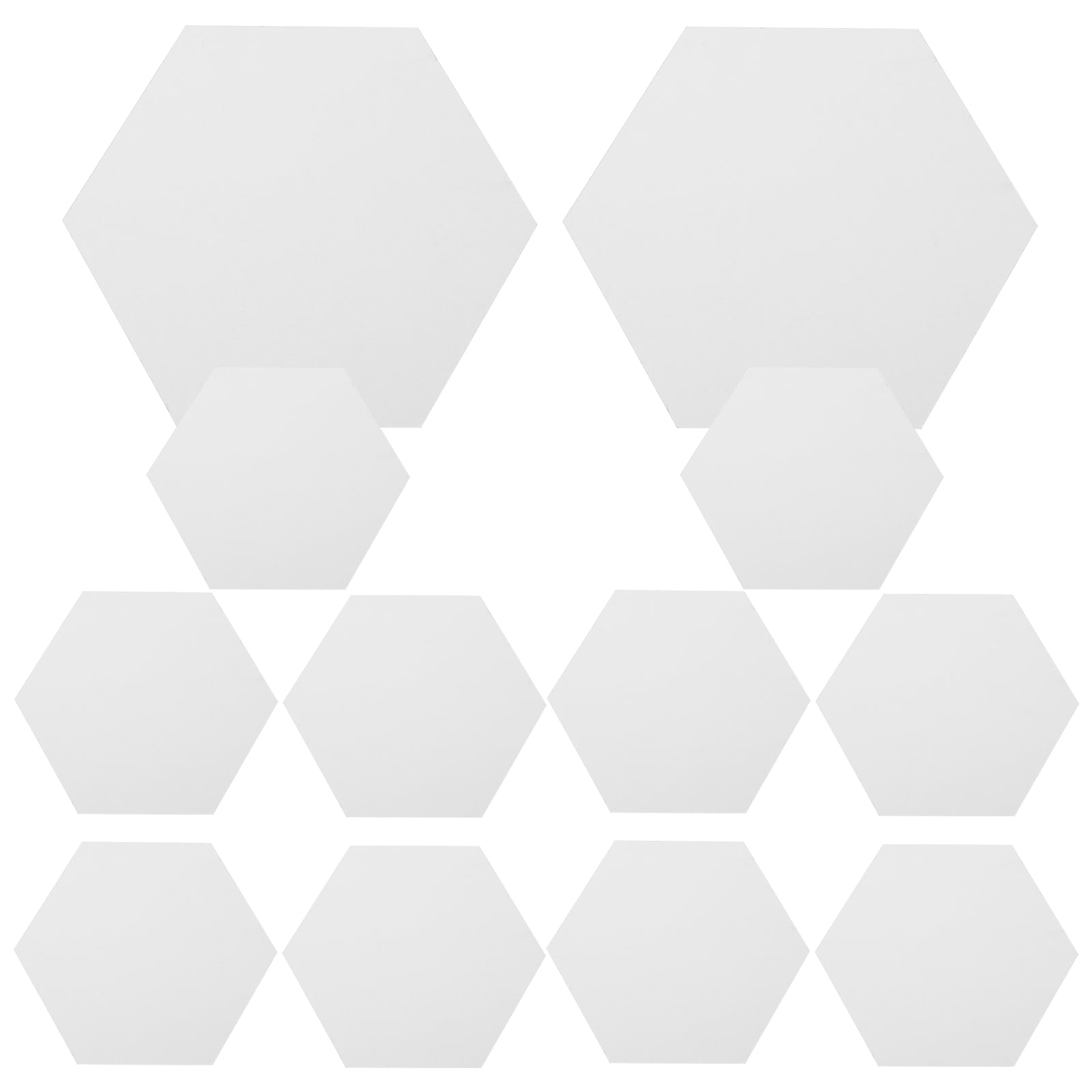 12pcs Hexagon Mirror Tiles Acrylic Mirrors Sticker Wall Mirror Stickers ...