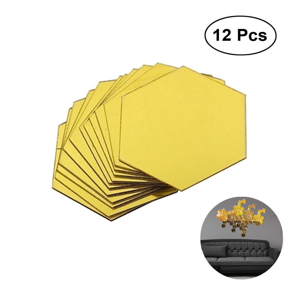 12pcs Hexagonal Acrylic Mirrors Wall Stickers Home Decor Living Room ... 12pcs Hexagonal Acrylic Mirrors Wall Stickers Home Decor Living Room ...