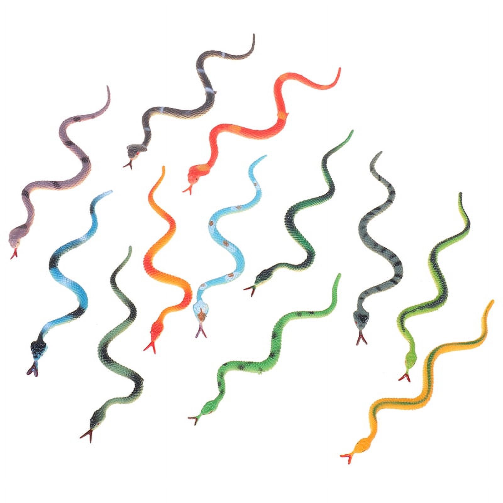 12pcs High Simulation Toy Plastic Snake Model Funny Scary Snake Kids ...
