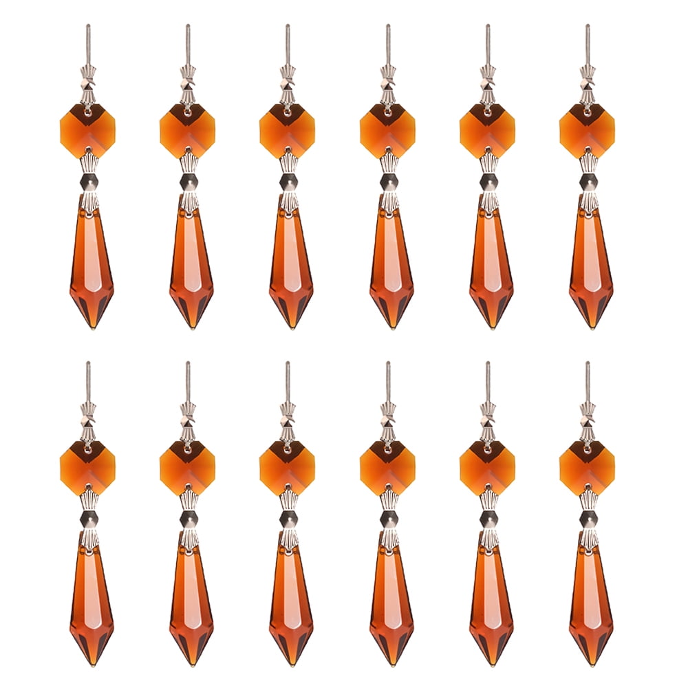 12pcs Icicle Crystal Chandelier Prisms, Replacement Drop Parts for ...